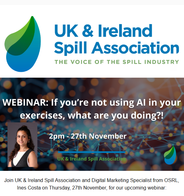 Using AI in Oil Spill Exercises: webinar by UK and Ireland Spill ...